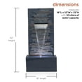 Alpine Corporation 32" Tall Cascading Stone Wall Fountain with LED ...