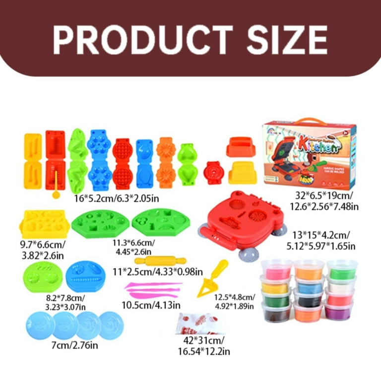 Toys For 2+ Year Old Boys Sixwipe 3 In 1 Play Color Dough Kitchen ...