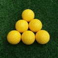 2 Pcs 7.2cm/2.8in Yellow High Quality Dimpled Fielding Practice Hitting ...