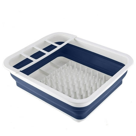 Kitchen Collapsible Folding Caravan Dish Drainer Camping Drying Rack ...