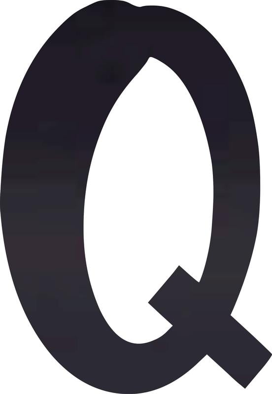 Acrylic Letter Q Blank Craft, 10'' Tall Transparent Black Custom ...