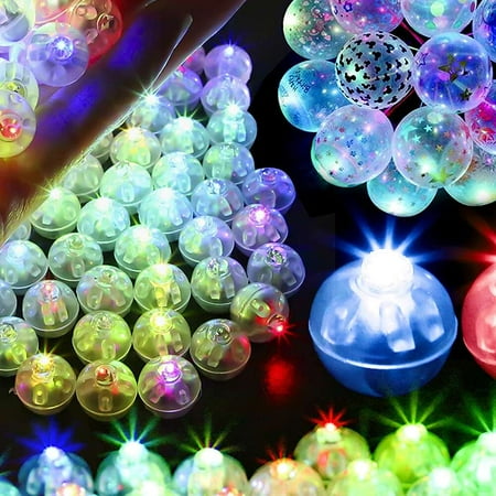 ALmi 100 Pcs Mini Balloons Lights Led Ball Lights for Easter Eggs Paper ...