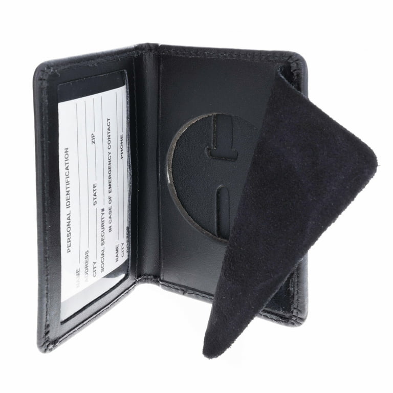 ASR Federal Black Bifold Leather ID Card and Badge Holder ASR Federal Black Bifold Leather ID Card and Badge Holder