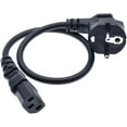 Toptekits EU Europe Schuko to IEC C13 Cable,1ft/30cm 2-Prong European Power Cord,Standard AC ...