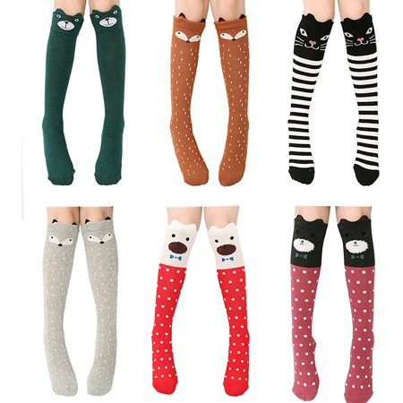 Kids Girls Cute Cartoon Cotton Knee High Socks Stockings | Walmart Canada