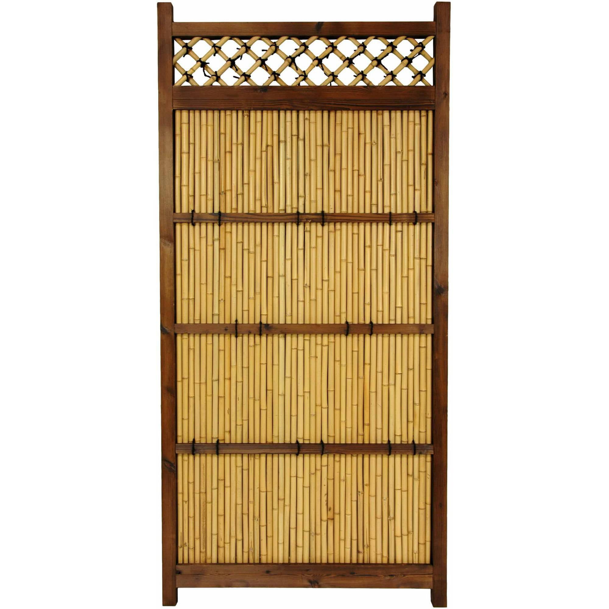 Oriental Furniture 6 ft. x 3 ft. Japanese Bamboo Zen Garden Fence ...