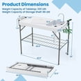 Costway Outdoor Fishing Sink Station, Portable Fillet Prep & Wash Table ...
