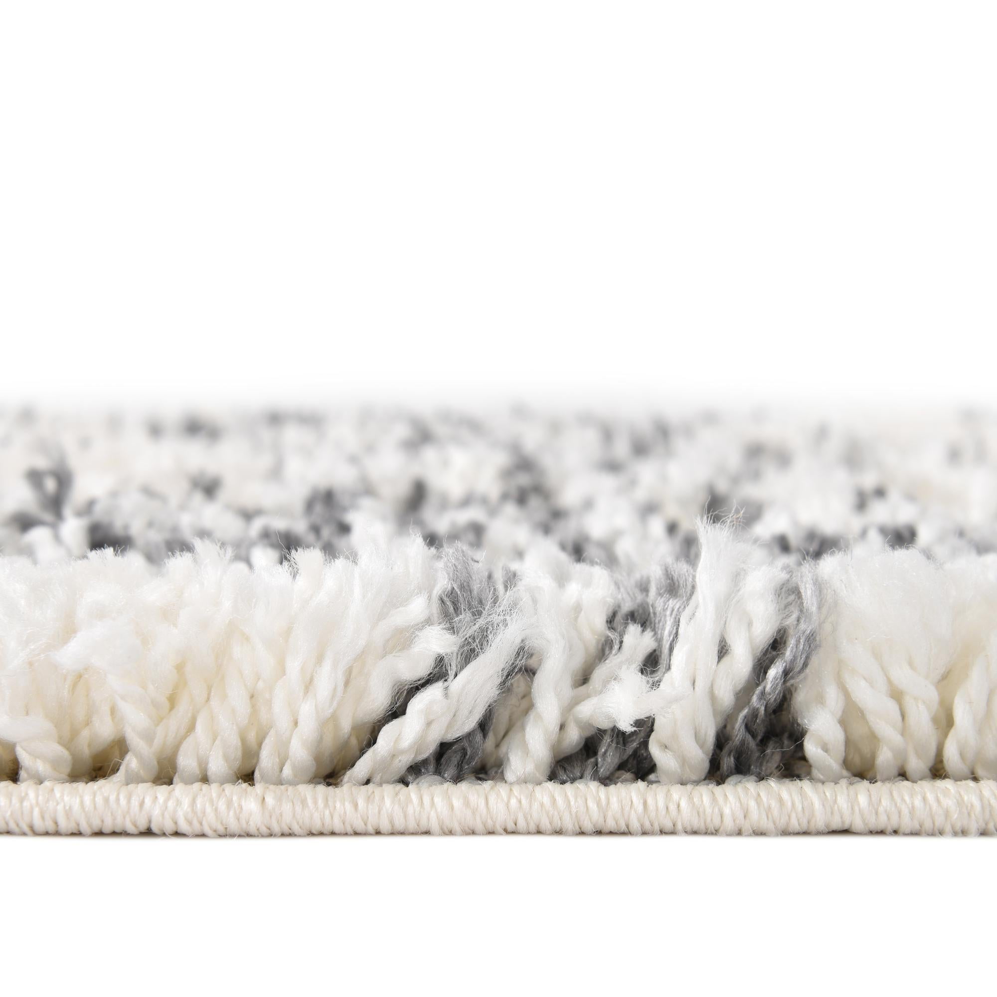 Rugs.com Serenity Shag Collection Rug – 8 Ft Runner White Shag Rug ...