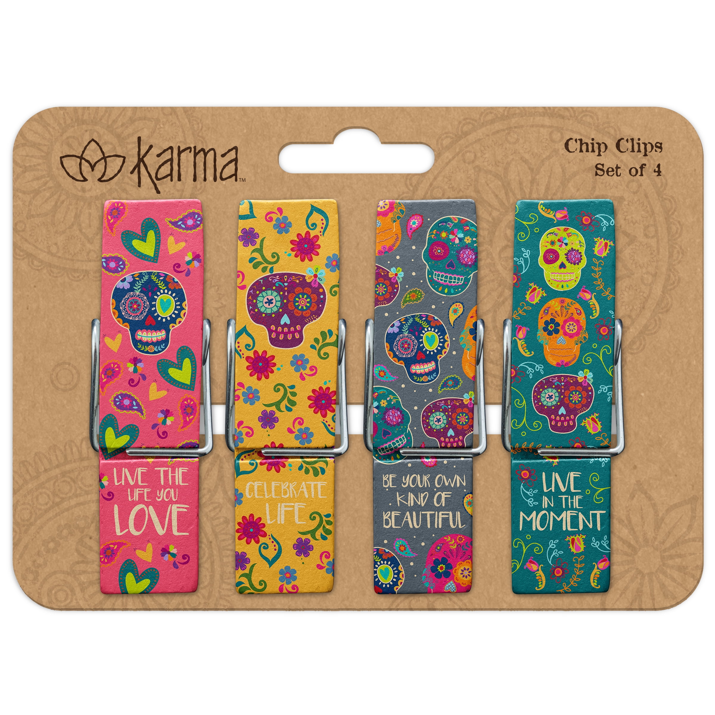 Chip Clips, Sugar Skull - Walmart.com