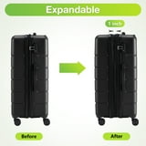 GIANNA 24 Inch Hardside Luggage, Expandable Rolling Luggage with TSA ...