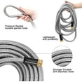 STYDDI 25FT Extendable Stainless Steel Garden Hose with Jet Nozzle ...