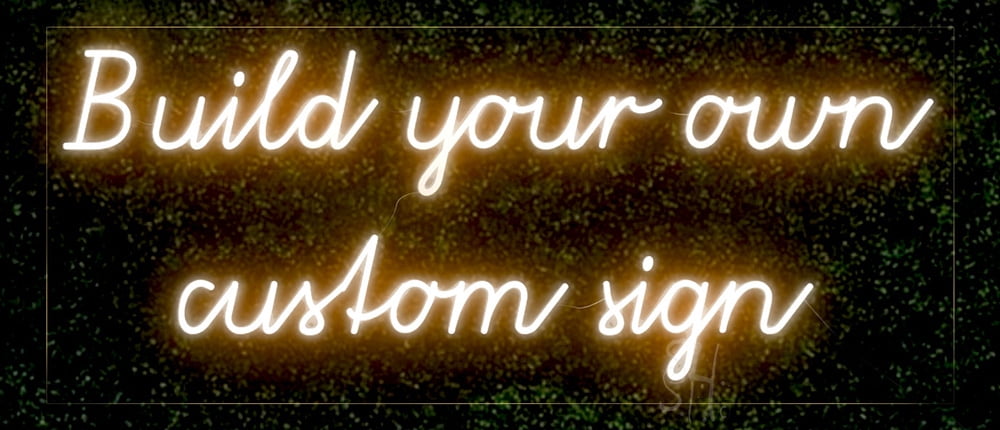 Build Your Own LED Neon Sign 10 x 24 - inches Black Square Cut Acrylic ...