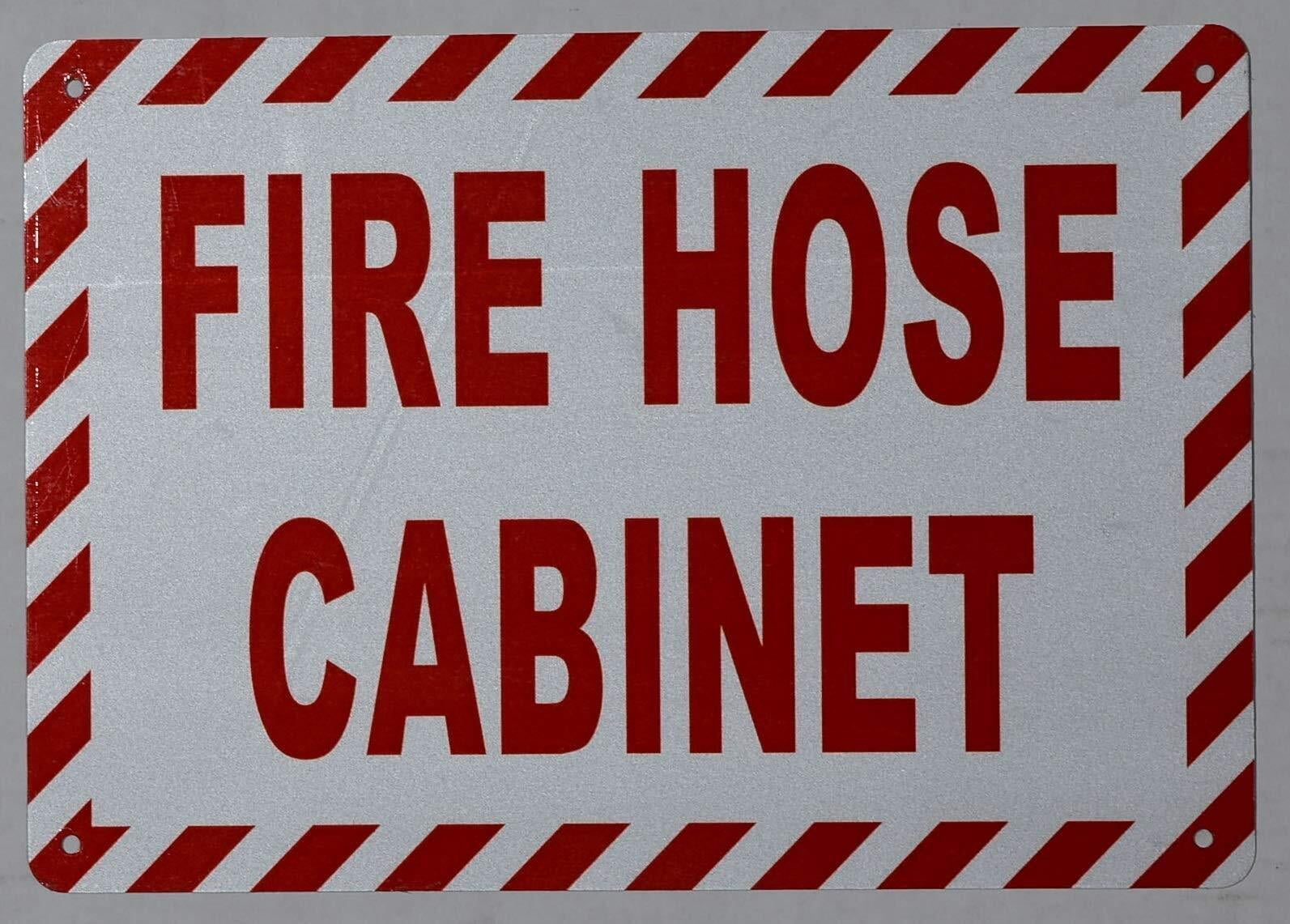 FIRE HOSE CABIENT SIGN (7X10,White,Aluminum) -ref21422 - Walmart.com