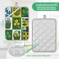 2Pcs Square Heat Resistant Oven Mitts Pot Holders 7x9.8in Non-Slip Hot ...