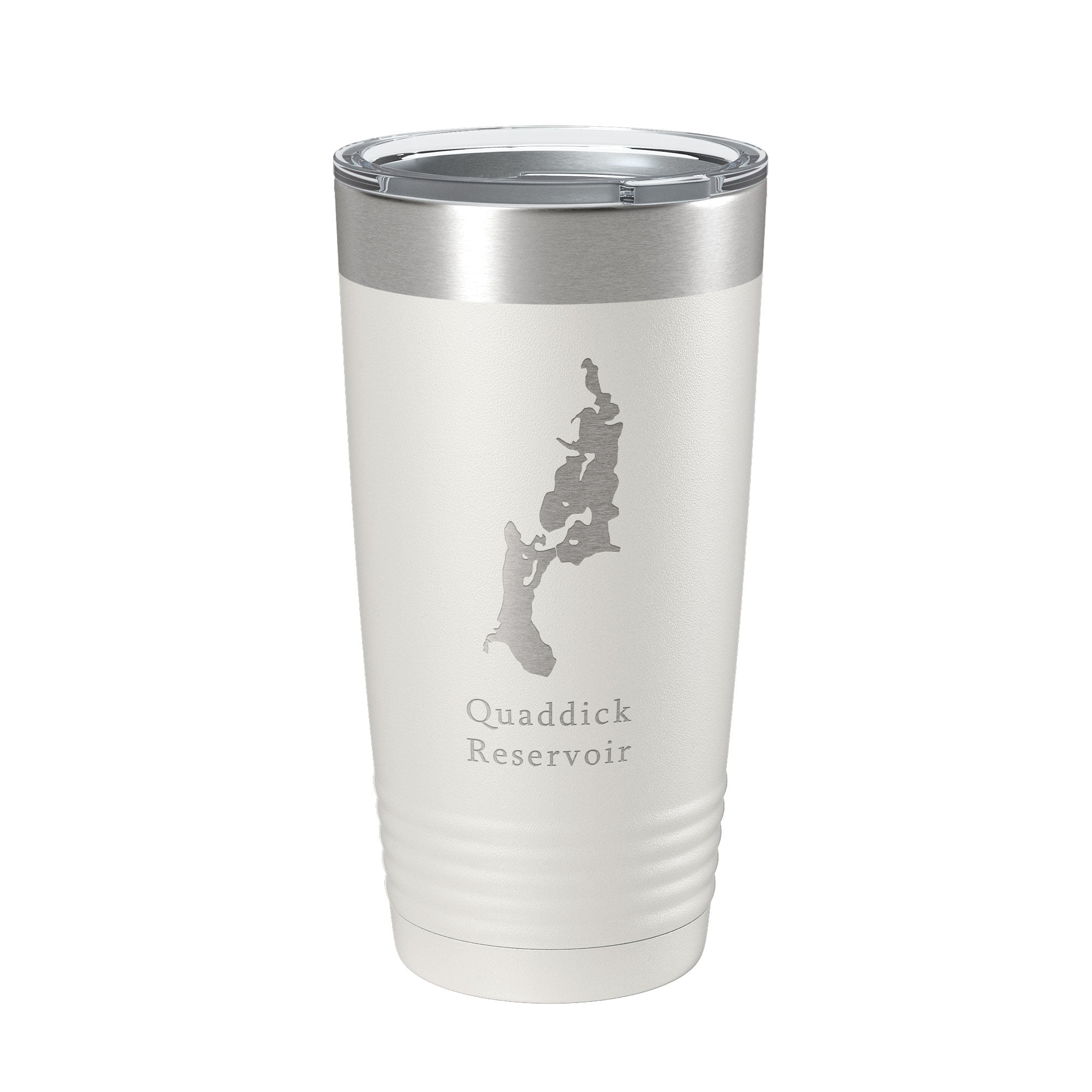 Quaddick Reservoir Lake Map Tumbler Travel Mug Insulated Laser Engraved ...