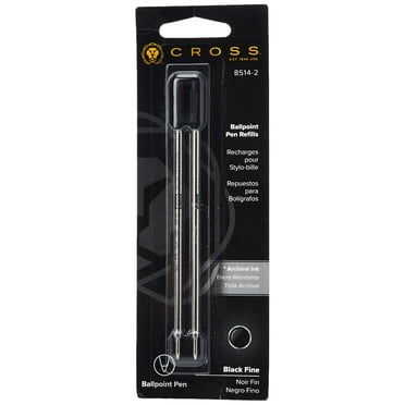 Cross Ballpoint Pen Refills, Medium Black Ink, 2-Pack, Model:8513-2 ...