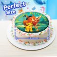 7.5 Inch Edible Cake Toppers – Jungle Lion Friends Themed Birthday ...
