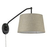 Golden Lighting Ryleigh Wall Sconce, 1-Light, Matte Black, Sisal Shade ...