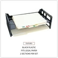 08101 Side Load Legal Desk Tray, Two Tier, Plastic, Black - Walmart.com