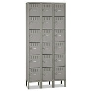 Tennsco Double Tier Locker with Legs, Triple Stack, 36w x 18d x 78h ...