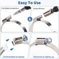 Hose Clamp 3/4 Inch, 10 Pack Stainless Steel Clamps for 1/2 Inch to ...