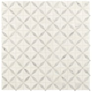 Urban Loft Interlocking 12 in. x 12 in. x 4 mm Glass Stone and Metal ...