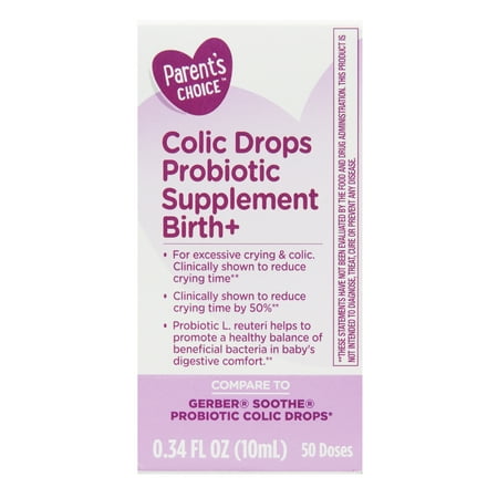 Parent's Choice Colic Drops Probiotic Supplement Birth+ - Walmart.com