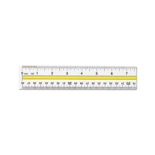 Acrylic Data Highlight Reading Ruler With Tinted Guide 15" Clear ...
