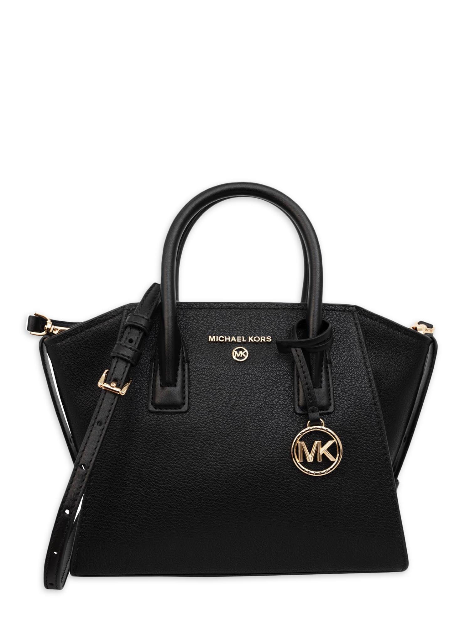 Michael Kors Women's Avril Small Leather Top-Zip Satchel - Black ...
