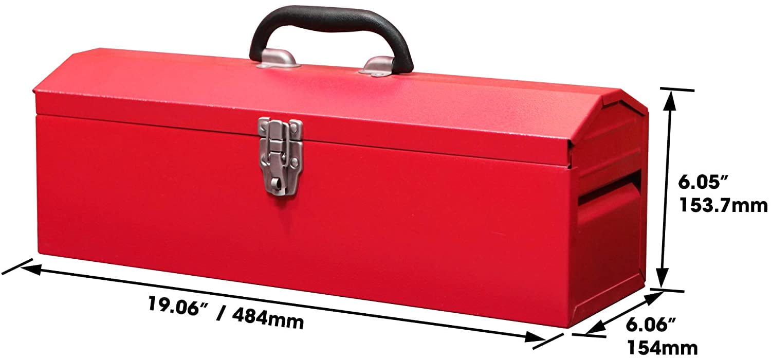 Buy BIG RED 19 Hip Roof Style Portable Steel Tool Box with Metal Latch ...