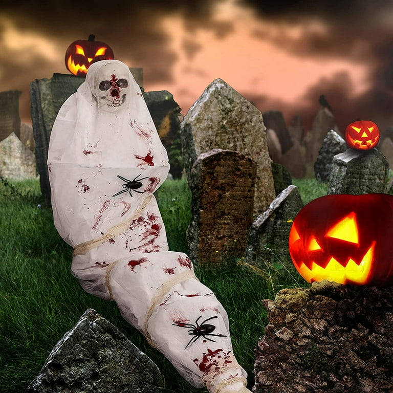 20ft Skeleton JOYIN 65" Animated Hanging Cocoon Corpse - Halloween ...