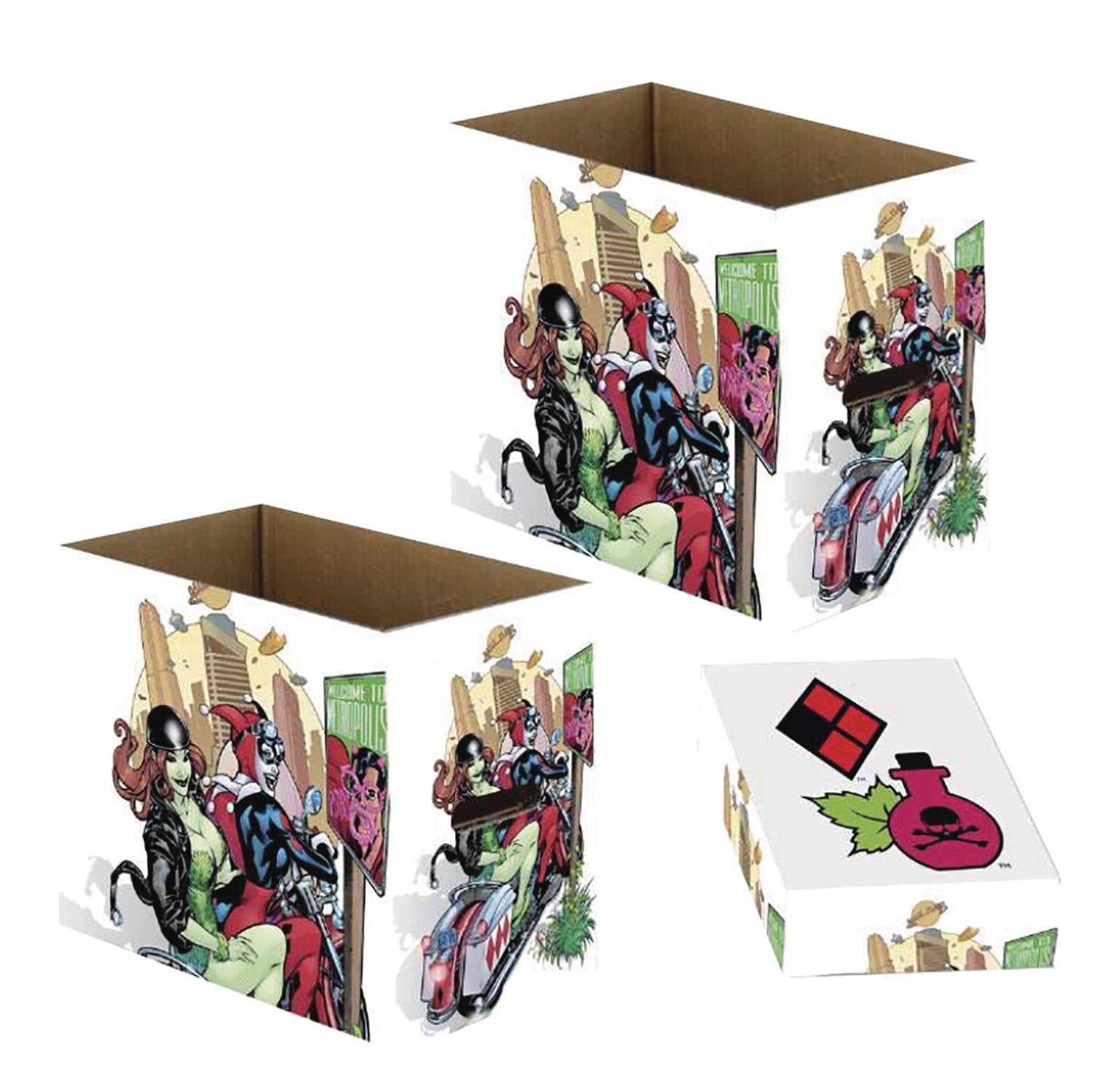 DC Comics Harley Quinn & Poison Ivy - Short Comic Storage Box (Set of 5 ...
