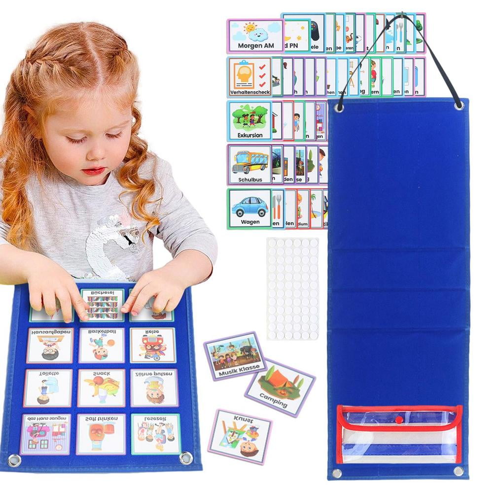 Tohuu Visual Schedule for Kids Water Resistant German Routine Schedule ...