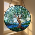 Fantasy Willow Tree Stained Glass Style Window Suncatcher, Nature ...