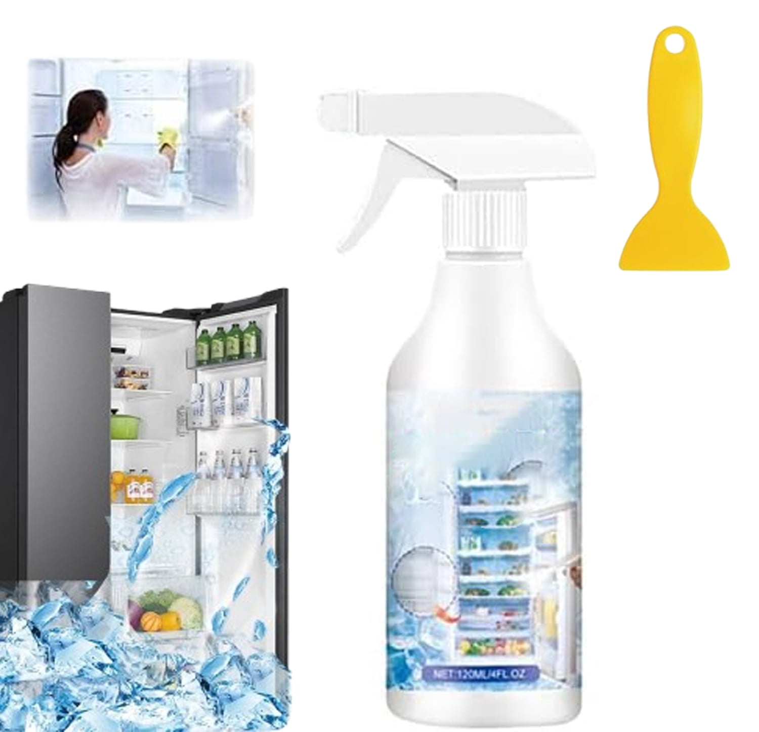 500ml Freezer Defroster Spray, 2026 New Defrosting Spray for Fridge ...