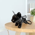 French Bulldog Personalized Shoulder Bag, Brown Dog-Shaped Leather ...