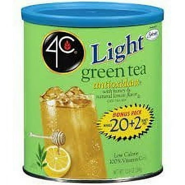 4C Totally Light Green Tea, Caffeine Free, Sugar Free, Ice Tea Powder ...