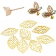 EXCIXING 100Pcs Craft Filigree Metal Leaves Decorative Wraps Decorative ...