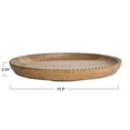 Creative Co-Op Wood Lazy Susan with Carved Scalloped Edge, Natural ...