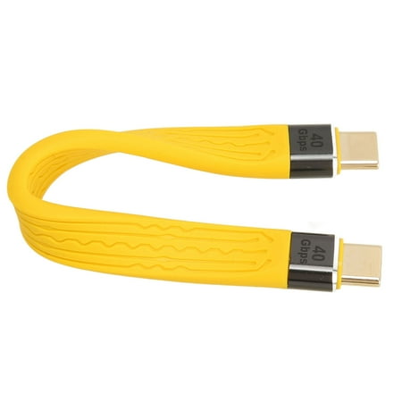 Type C Male To Male FPC Cable, PD100W 5A Fast Charge 40Gbps Data Transfer Portable 2 In 1 ...