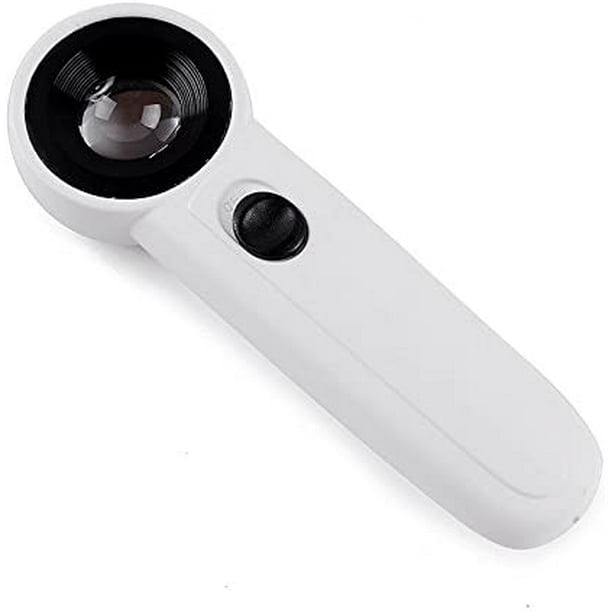 LED Lighted Slide out Illuminated Portable 40X Jewelers Loupe Magnifier ...