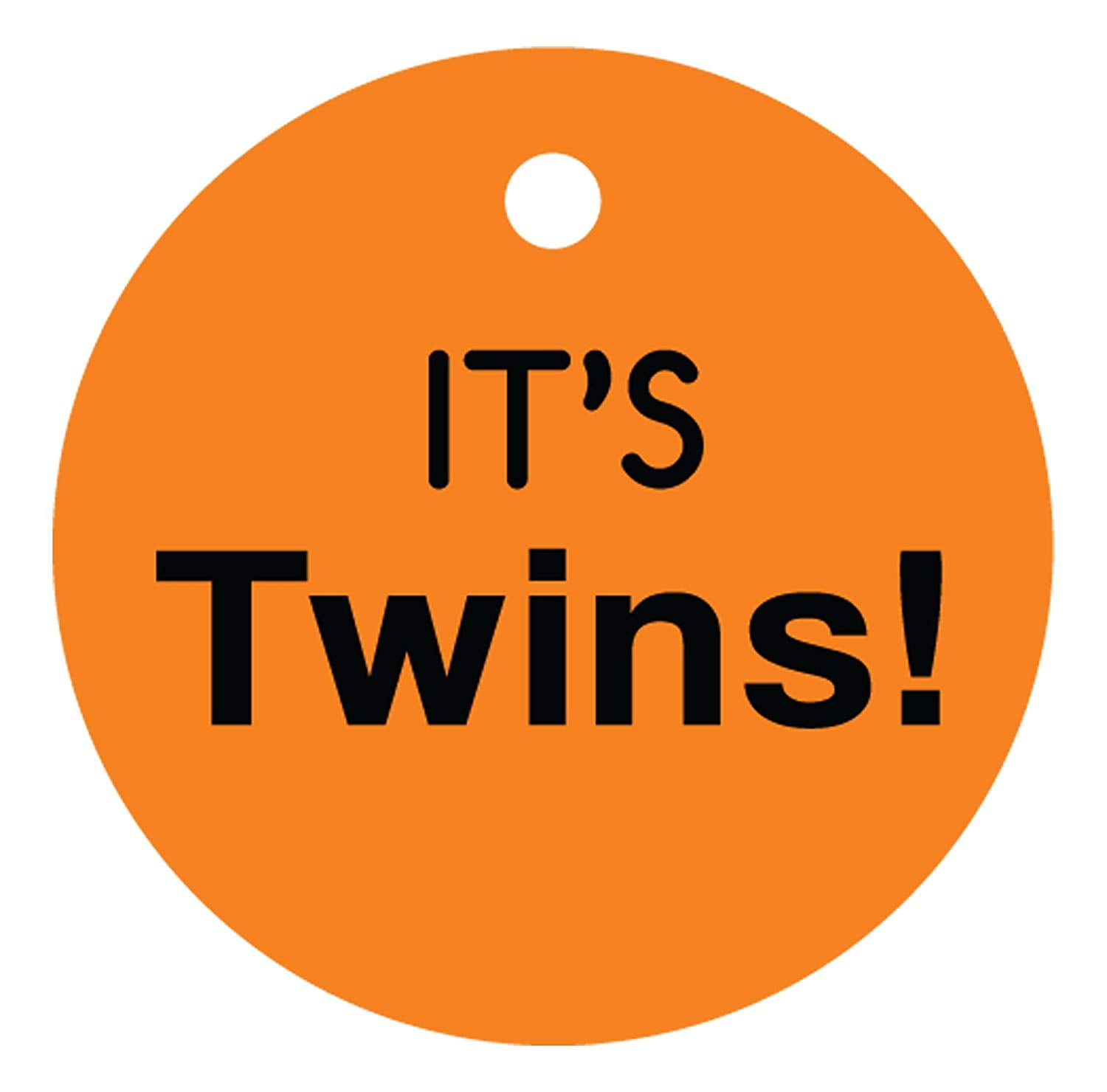 100 PCS Baby Shower Favor Gift Paper Tags It's Twins Cricle Baby Shower ...