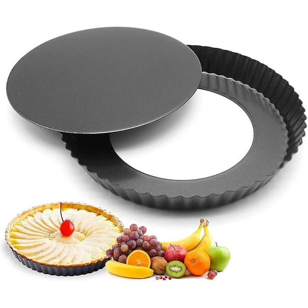 Non-stick Pie Pan, Removable Bottom, Pie Pan, Round Pie Quiche Pan ...