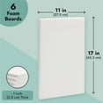1 Inch Thick Foam Board - 6 Pack 17x11 Inch Polystyrene Rectangles for ...