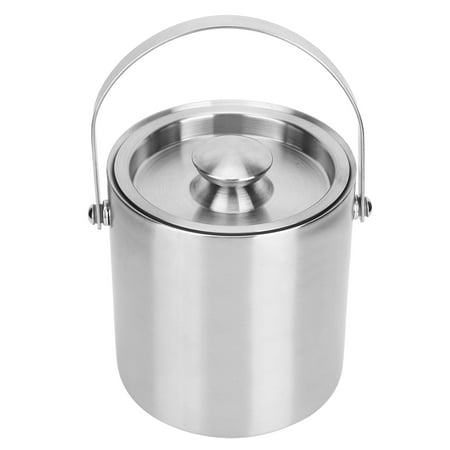 Ice Bucket, Ice Bucket With Lid, Resistance 2L Stainless Steel ...