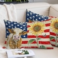 Farm Animal Cow Sunflower Throw Pillow Covers, Decorative Pillow Covers ...