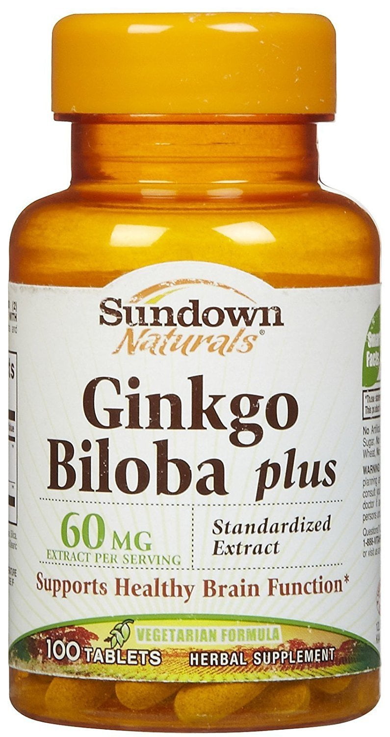 Sundown Ginkgo Biloba Plus Tablets 100 ct - Walmart.com - Walmart.com