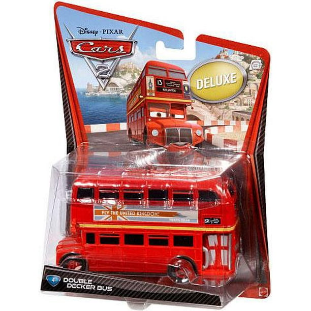 Disney Cars Cars 2 Deluxe Oversized Double Decker Bus 1:55 Diecast Car ...
