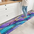 Abstract Art 2 Pieces Non-Slip Kitchen Mat Set, Purple Gold Gradient ...
