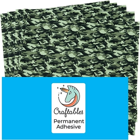 Camo Pattern Self Adhesive Craft Vinyl Printed Sheets for Cricut ...